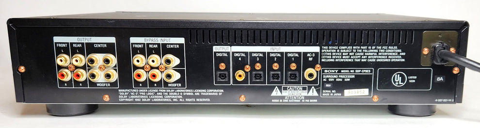 Sony SDP-EP9ES Digital Surround Processor – VCR-DVD.com