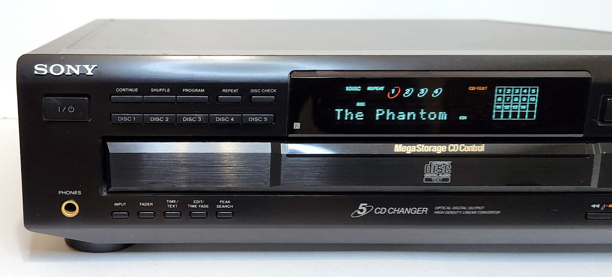 Sony CDP-CE525 5-Disc Carousel CD Changer Player – VCR-DVD.com