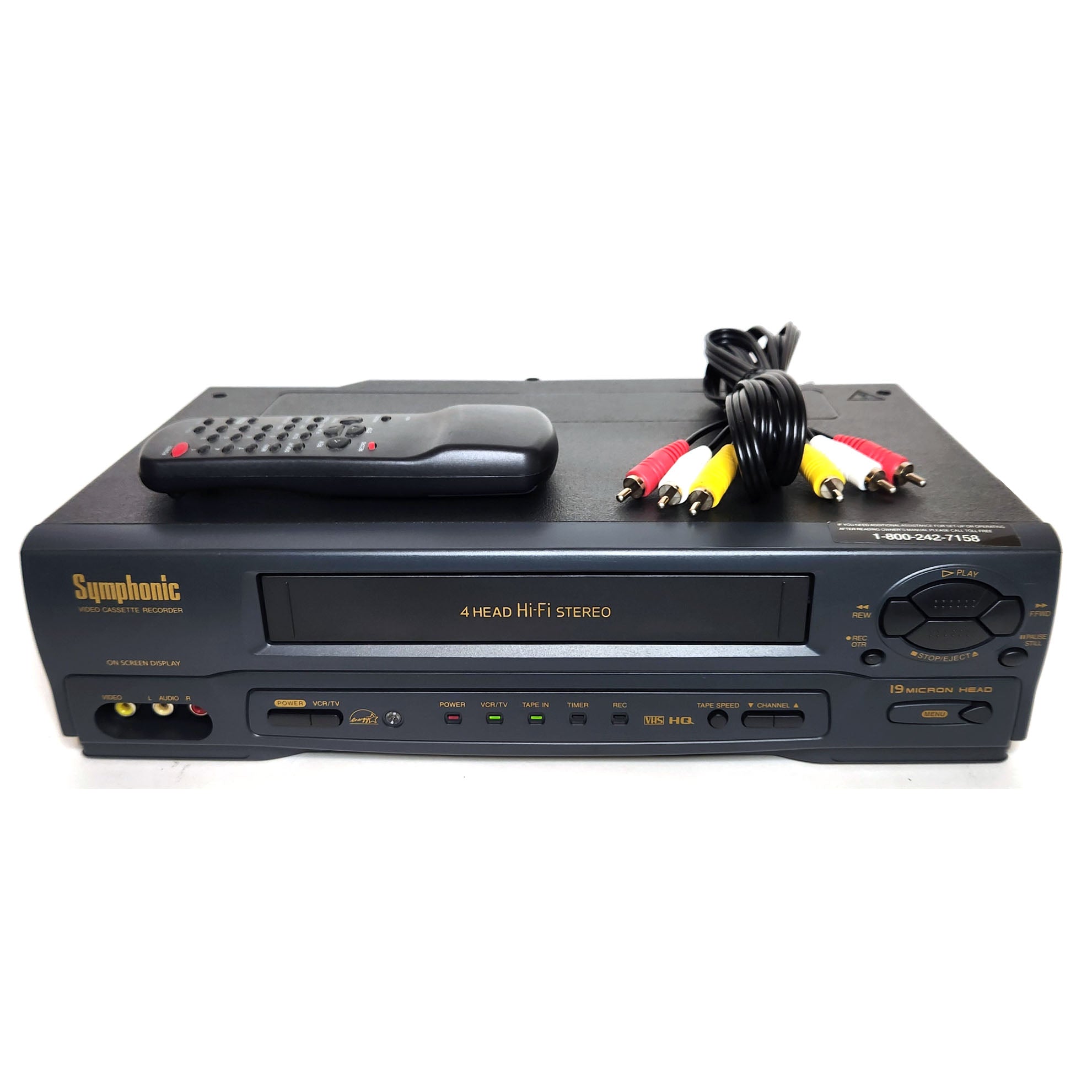 Symphonic VR-701 VCR, 4-Head Hi-Fi Stereo VHS Player Recorder – VCR-DVD.com