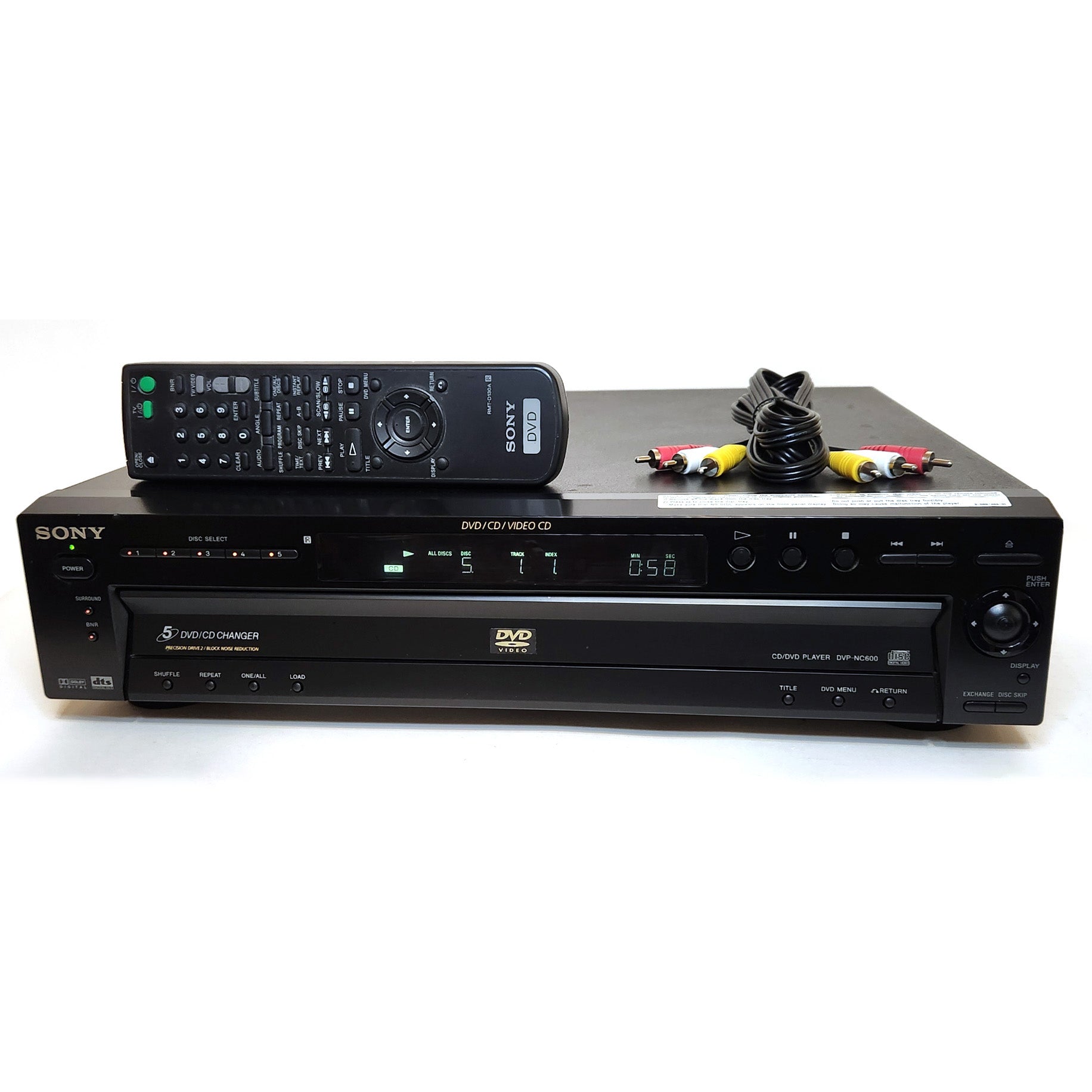 Sony DVP-NC600 DVD/CD Player, 5 Disc Carousel Changer – VCR-DVD.com
