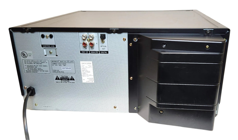 Sony CDP-CX455 MegaStorage 400 CD Changer Player – VCR-DVD.com