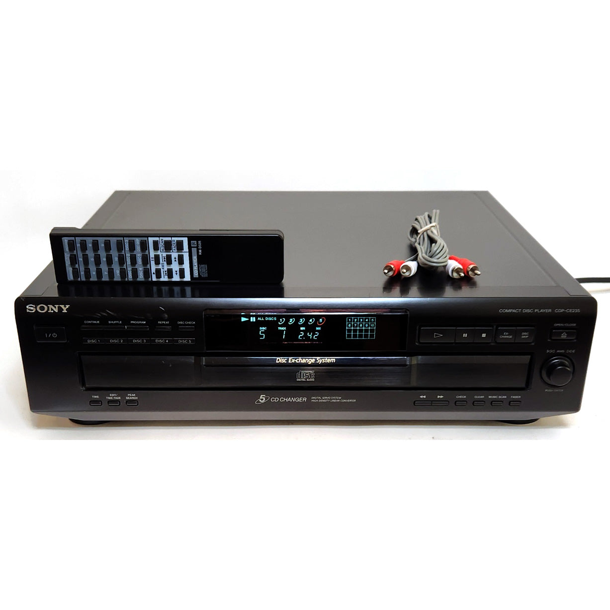 Sony CDP-CE235 5-Disc Carousel CD Changer Player – VCR-DVD.com