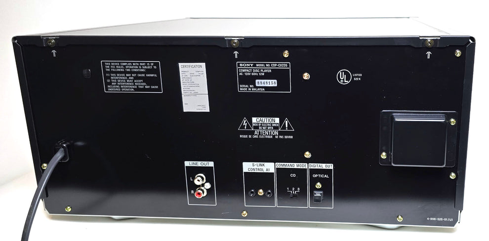 Sony CDP-CX220 MegaStorage 200 CD Changer Player – VCR-DVD.com