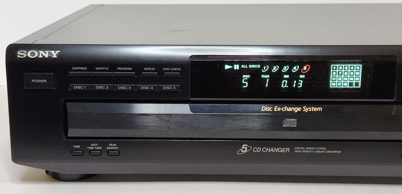 Sony CDP-CE215 5-Disc Carousel CD Changer Player – VCR-DVD.com