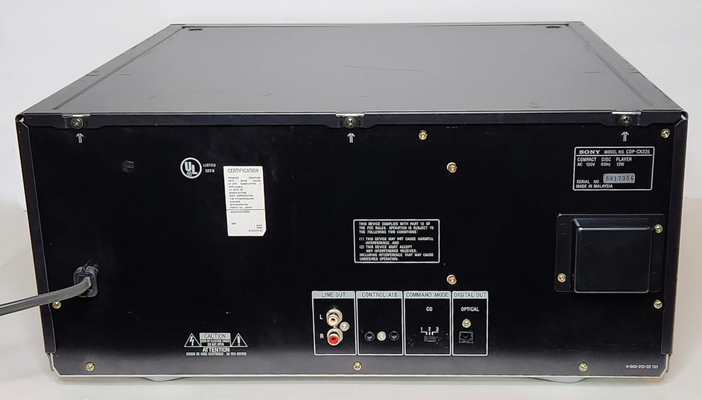 Sony CDP-CX225 MegaStorage 200 CD Changer Player – VCR-DVD.com